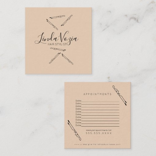 Minimalist Hair Stylist Line Art Hair Appointment | Zazzle