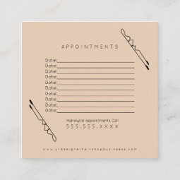 Minimalist Hair Stylist Line Art Hair Appointment | Zazzle