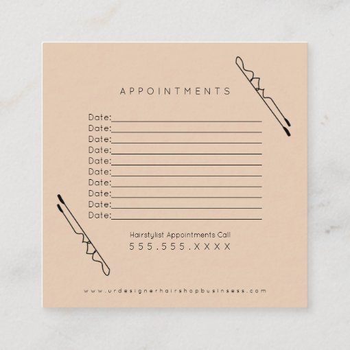 Minimalist Hair Stylist Line Art Hair Appointment | Zazzle