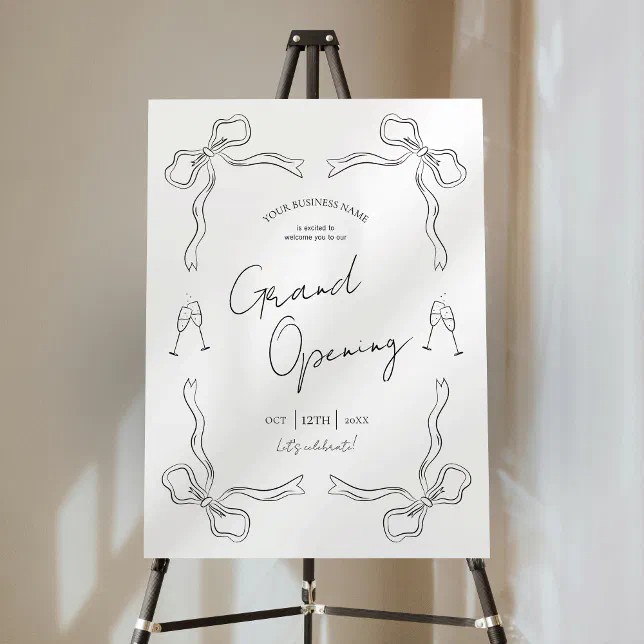 Minimalist Hand Drawn Business Grand Opening Sign | Zazzle