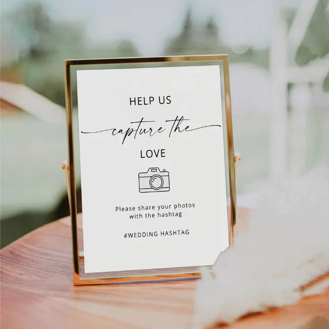 Minimalist Help Us Capture The Love Sign | Zazzle