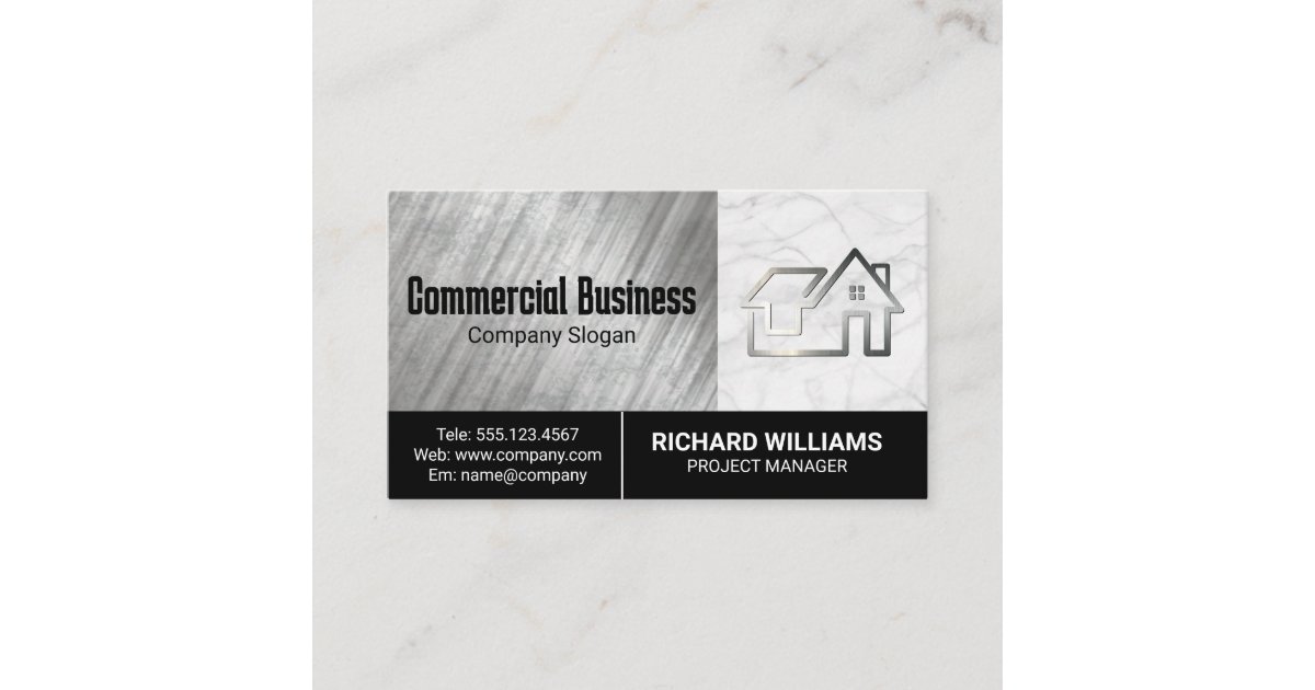 Minimalist Home Logo | Commercial Business Card | Zazzle
