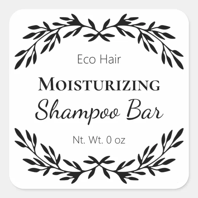 Minimalist homemade Solid Shampoo Bar Labels | Zazzle