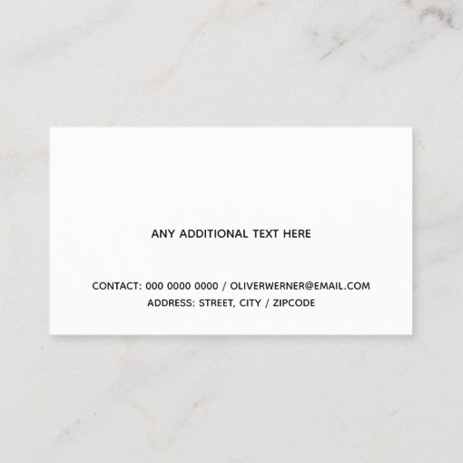 minimalist horizontal line white professional business card | Zazzle