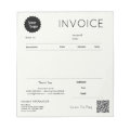 Minimalist Invoice Sales Receipt Small Business Notepad | Zazzle