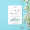 Minimalist Italian Villa Wedding Letterpress Invitation | Zazzle