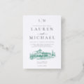 Minimalist Italian Villa Wedding Letterpress Invitation | Zazzle