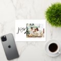 Minimalist Joy Photo Gold Foil Holiday Card | Zazzle