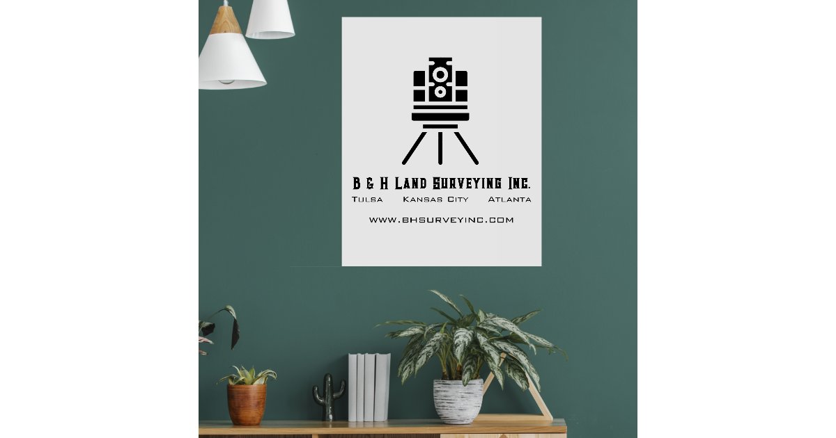 Minimalist Land Surveyor Business Poster | Zazzle