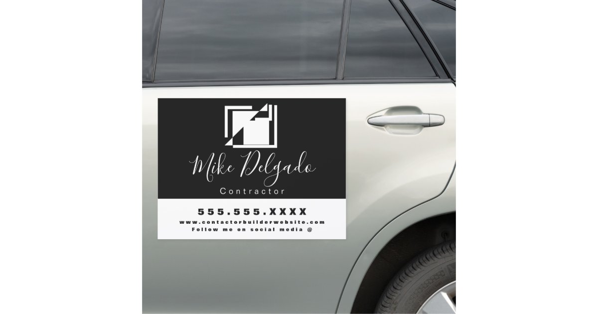 Minimalist Landscape Contractor Building Interior Car Magnet | Zazzle