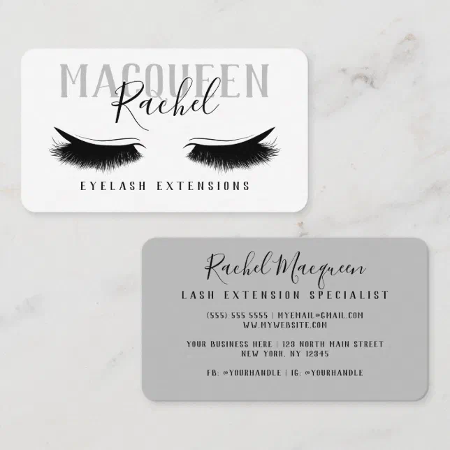 Minimalist Lashes Eyeshadow Glitter Eyelash Makeup Business Card | Zazzle