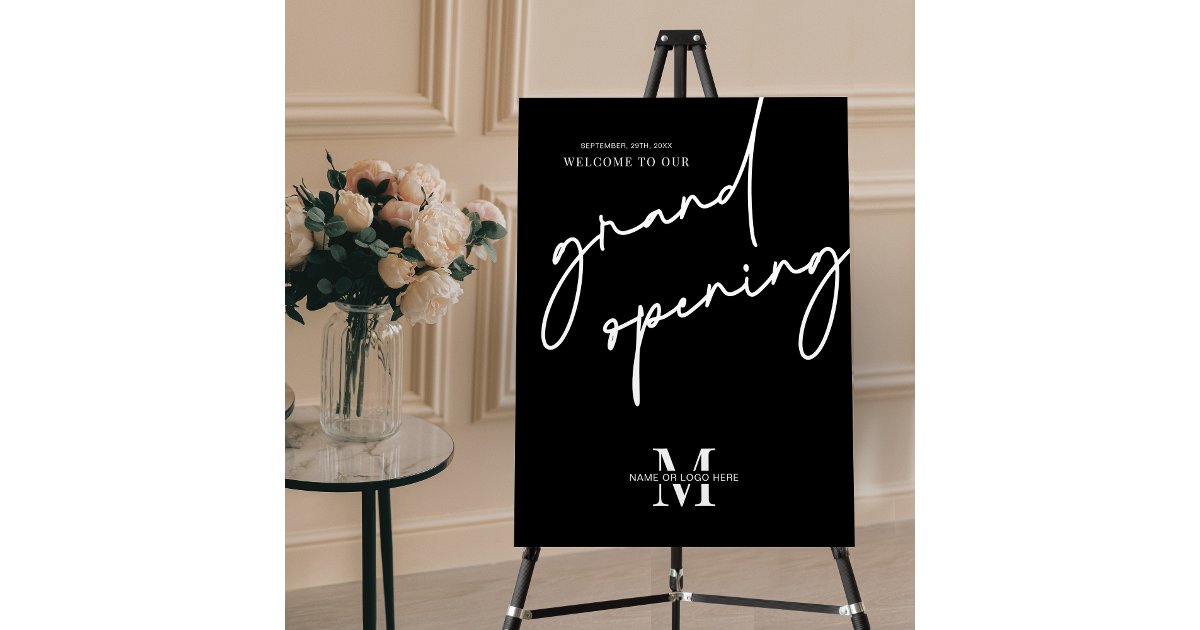 Minimalist Launch Party Event Business Welcome Foam Board | Zazzle