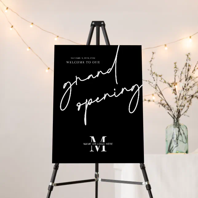 Minimalist Launch Party Event Business Welcome Foam Board | Zazzle
