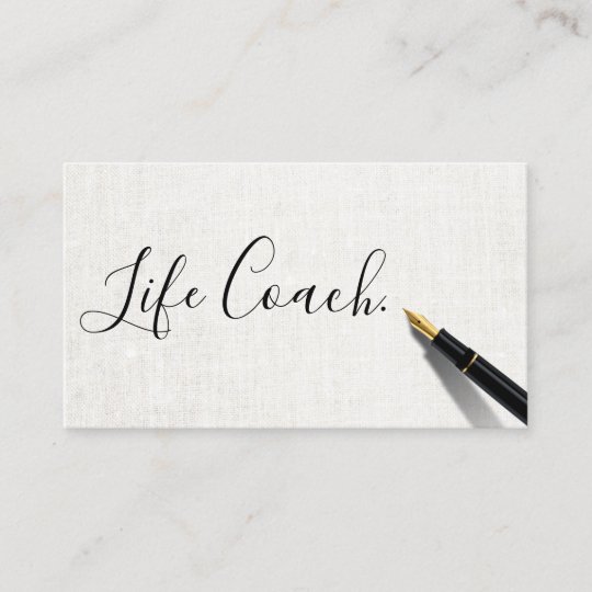 Minimalist Life Coach Counselor Handwriting Script Business Card ...