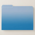 Minimalist Light to Dark Blue Gradient File Folder | Zazzle