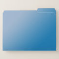 Minimalist Light to Dark Blue Gradient File Folder | Zazzle