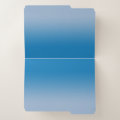 Minimalist Light to Dark Blue Gradient File Folder | Zazzle