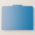Minimalist Light to Dark Blue Gradient File Folder | Zazzle