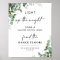 Minimalist light up the night glow dance sign | Zazzle