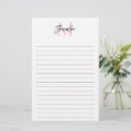 Minimalist Lined Personalized Monogram Stationery | Zazzle