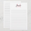 Minimalist Lined Personalized Monogram Stationery | Zazzle