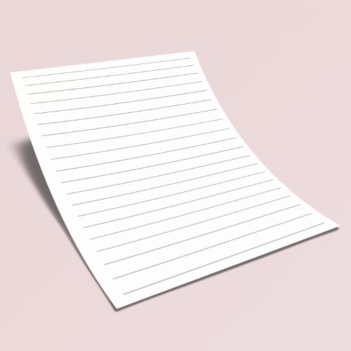 Minimalist Lined Personalized Monogram Stationery | Zazzle