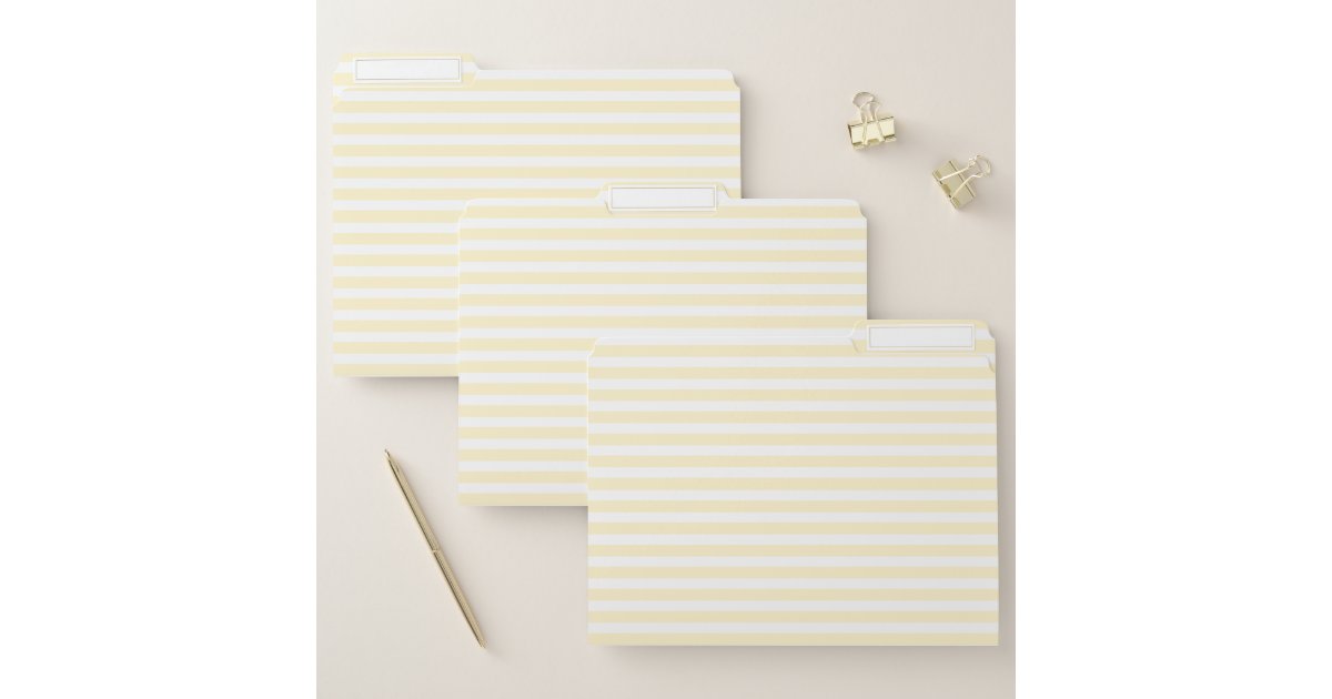 Minimalist lined yellow white ANY COLOR desktop File Folder | Zazzle