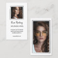 Minimalist Lines Model Photo Calling Card | Zazzle