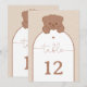 Minimalist Little Teddy Bear Table Number | Zazzle