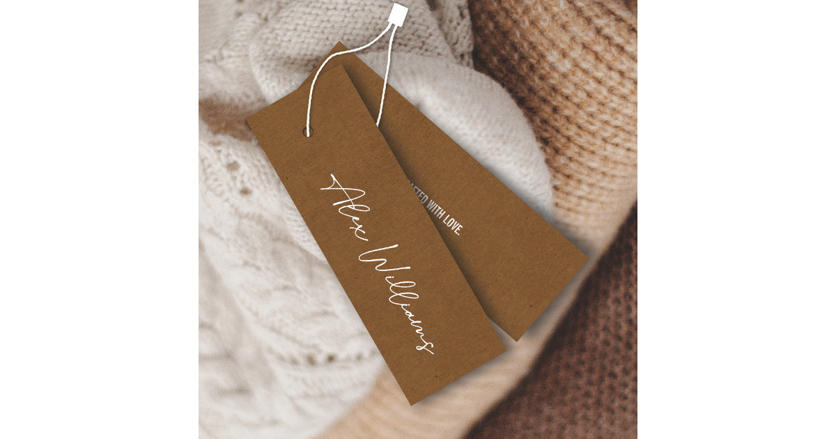 Minimalist Logo Business Hang Tag Card | Zazzle