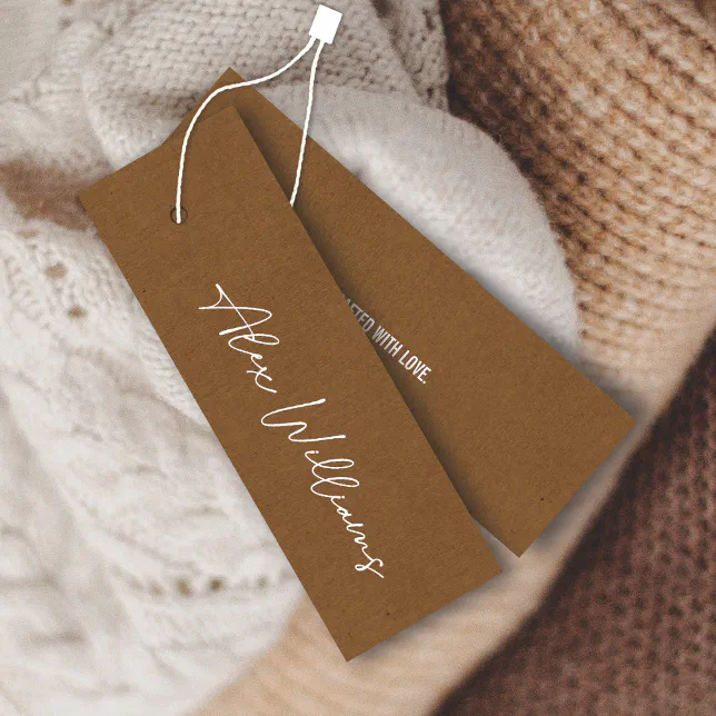 Minimalist Logo Business Hang Tag Card | Zazzle