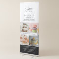 Minimalist Logo Photo Collage Business Bakery Retractable Banner | Zazzle