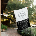 Minimalist Logo Real Estate Open House Flag | Zazzle