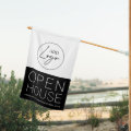 Minimalist Logo Real Estate Open House Flag | Zazzle