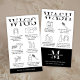 Minimalist Logo Wig Care Instructions & Wash Guide Business Card | Zazzle