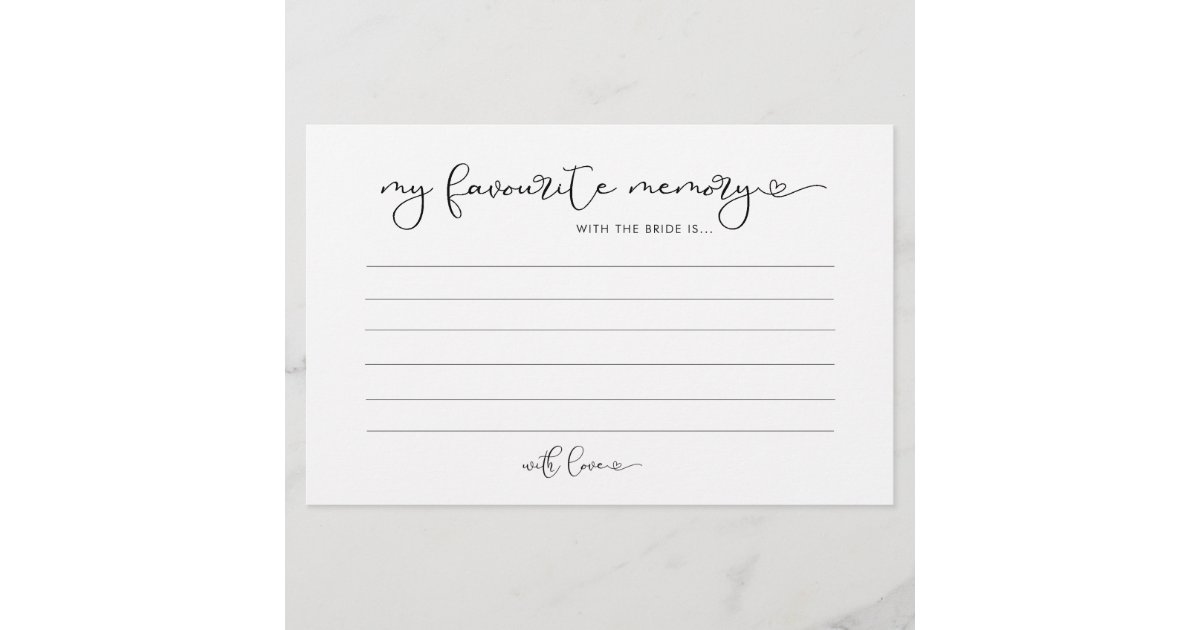 Minimalist love heart my favourite memory card flyer | Zazzle