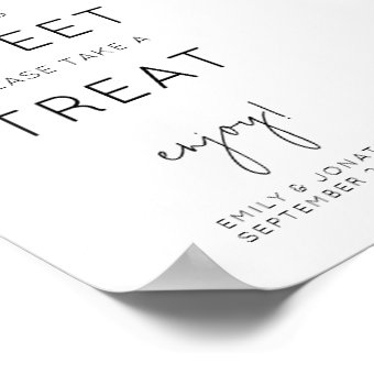 Minimalist Love Is Sweet Wedding Sign | Zazzle