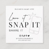 Minimalist Love Snap Share Tag Us On Social Media | Zazzle