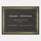 Minimalist Luxury Black Gold Business Sign | Zazzle