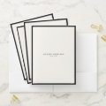 Minimalist Luxury Boutique Black/Ivory Pocket Folder | Zazzle