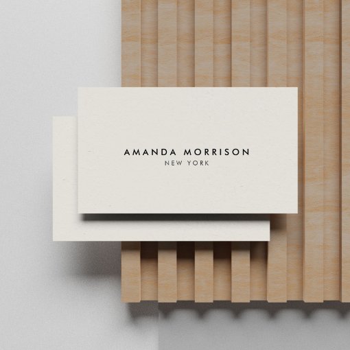 Minimalist Luxury Boutique Ivory Business Card | Zazzle