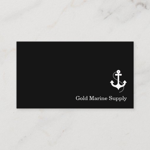 Minimalist Marine Supply Services Business Card | Zazzle