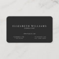 Minimalist Matte Black Professional Business Card | Zazzle