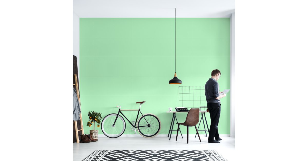 Minimalist mint green plain solid color modern wallpaper | Zazzle