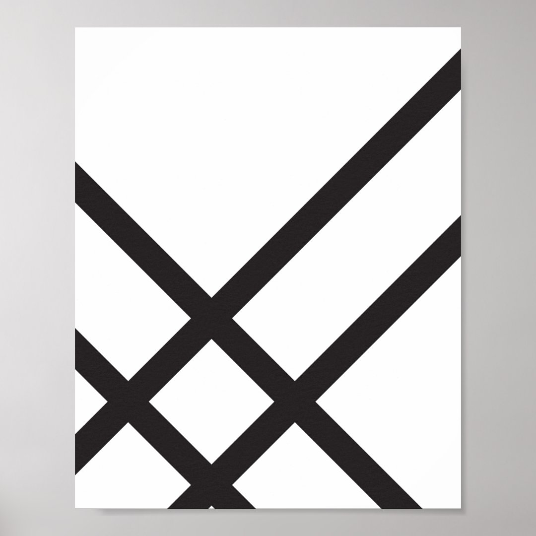 Minimalist Modern Abstract Geometric Line Art Poster | Zazzle