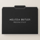 Minimalist Modern | Black File Folder | Zazzle