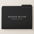 Minimalist Modern | Black File Folder | Zazzle