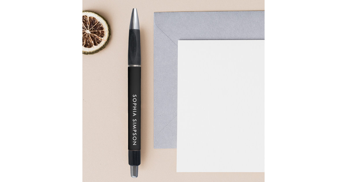 Minimalist Modern Black Pen | Zazzle