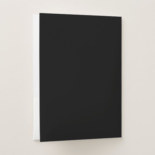 Minimalist Modern | Black Pocket Folder | Zazzle