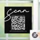 Minimalist Modern Black Scan Here Business QR Code Window Cling | Zazzle